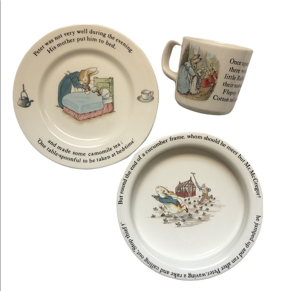Wedgwood | Dining | Sold Vintage Wedgwood Peter Rabbit Nursery Set Euc ...